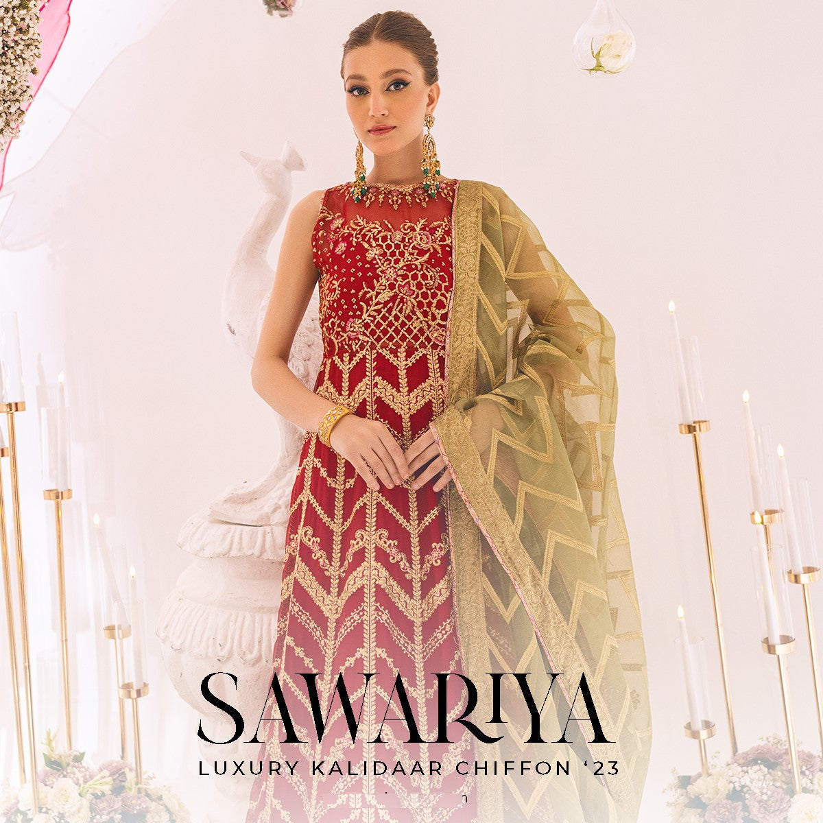Sawariya Luxury Kalidaar Chiffon 2023 - Roheenaz – Shahana Collection